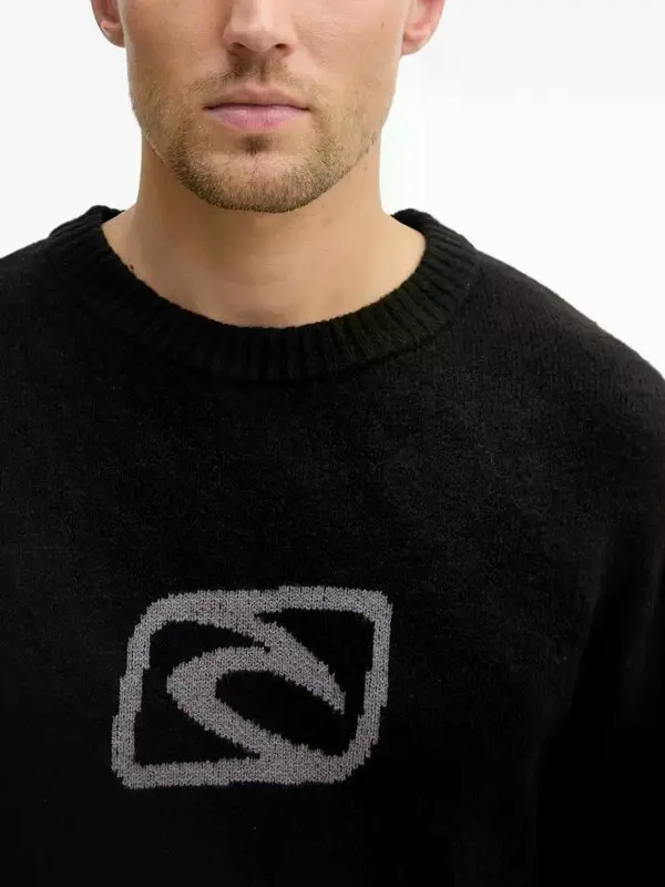 Rip Curl Logo Intarsia Knit Sweater