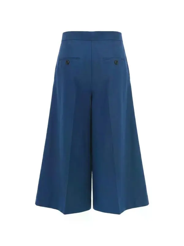Marni Gaucho Pleated Wide-leg Trousers - Blue