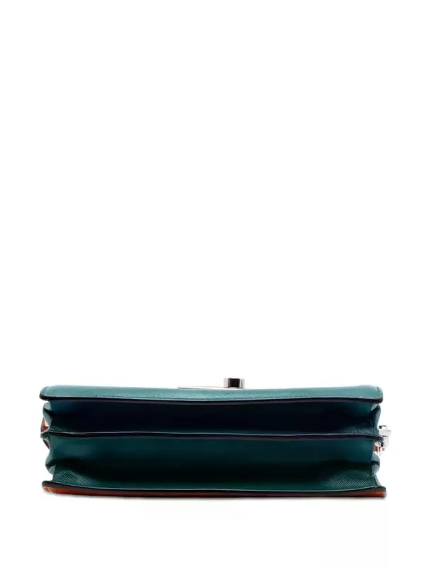 Prada Bicolor Saffiano Lux Sound Lock Satchel
