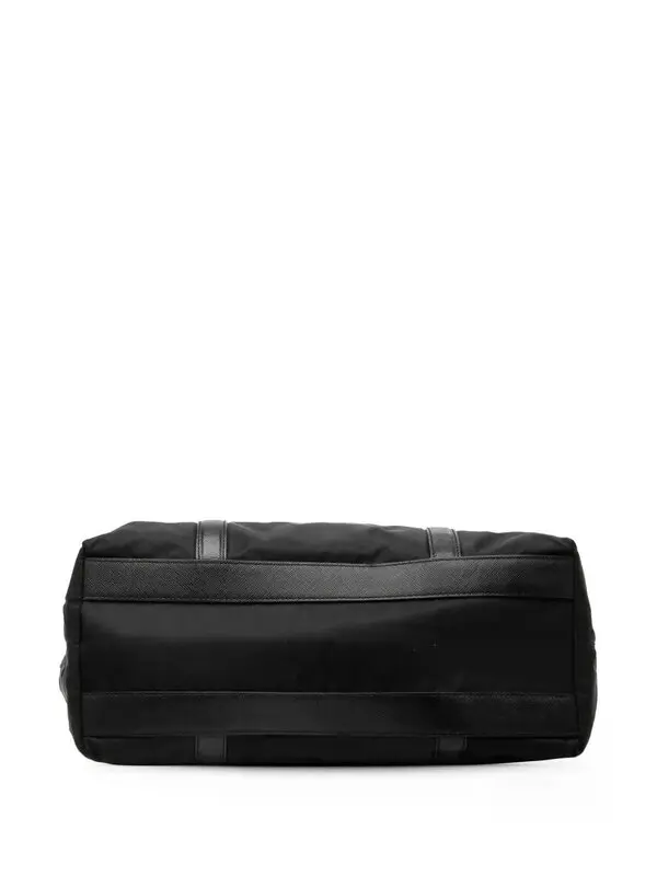 Prada Saffiano Trimmed Tessuto Tote Bag