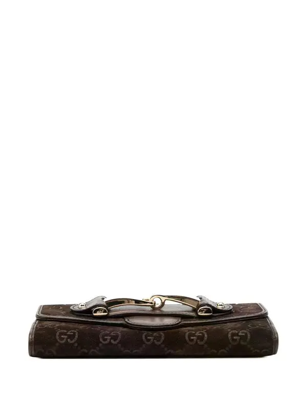 Gucci 2000-2015 Gg Suede Pelham Continental Wallet Long Wallets