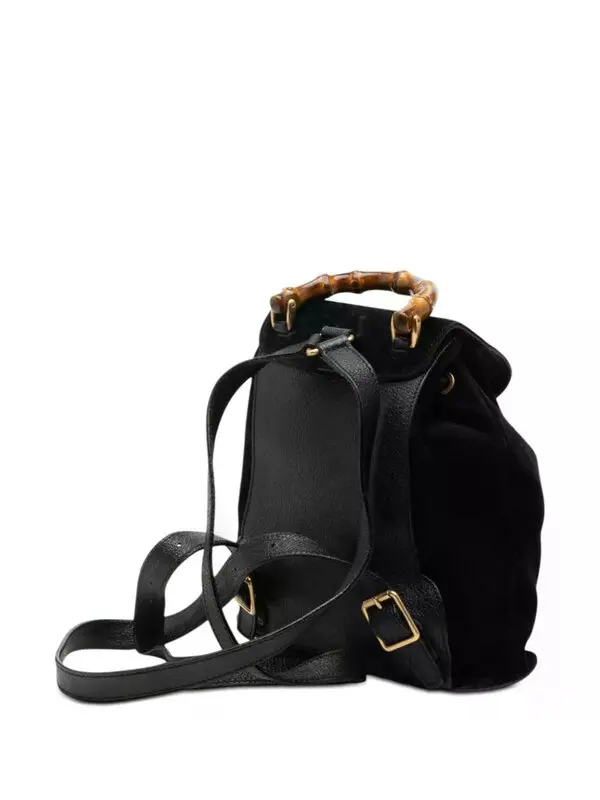 Gucci Suede Bamboo Backpack