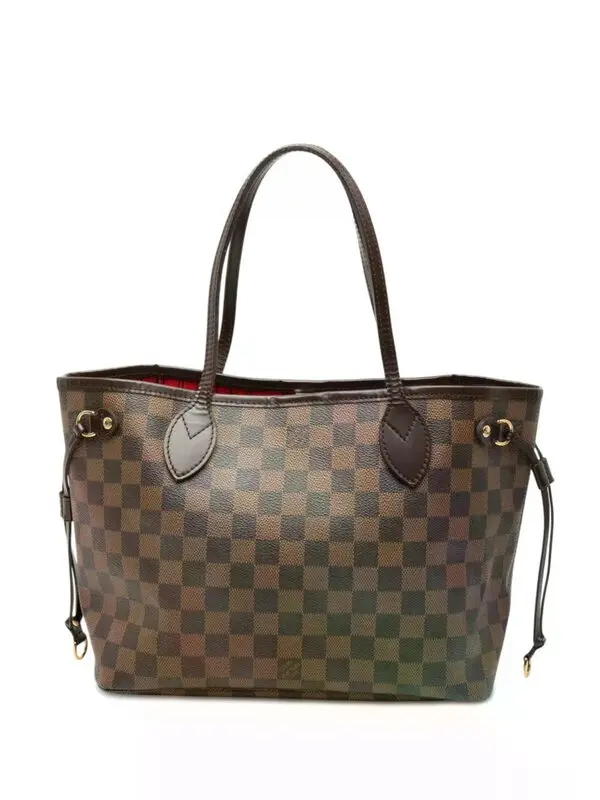 LOUIS VUITTON Damier Ebene Neverfull Pm Tote Bag - Brown