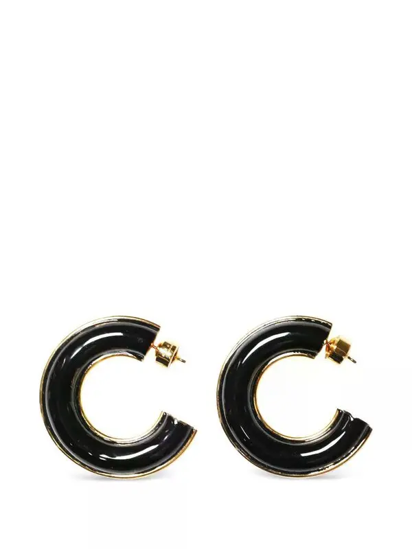 Marni Chunky Hoop Earrings - Black