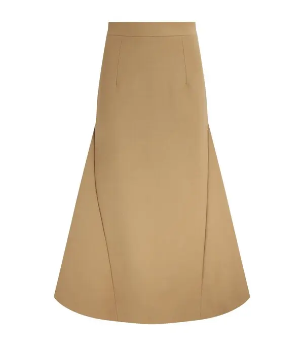 Huishan Zhang Wool Vicky Midi Skirt - Beige