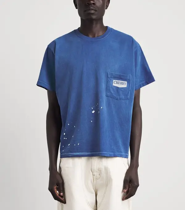 CHERRY LOS ANGELES Chevron-stitch Logo T-shirt