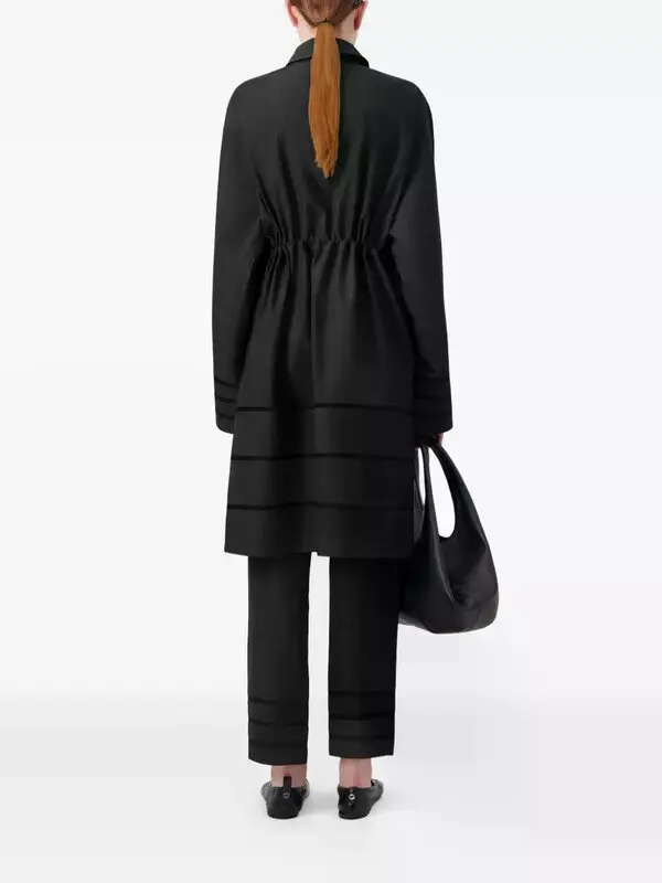 Coperni Tonal Stripes Tailored Coat