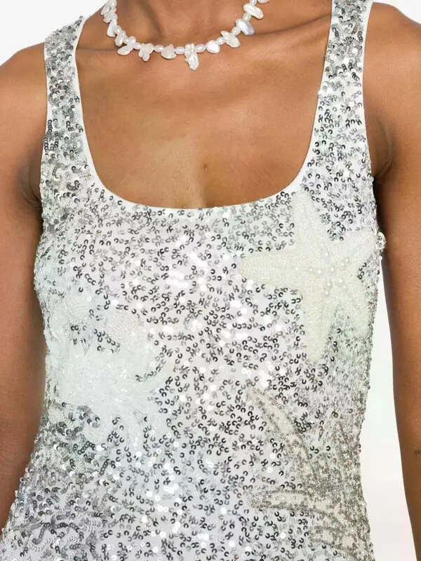 LESLIE AMON Embellished Mini Dress