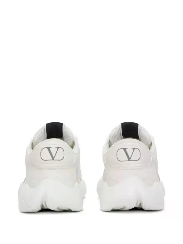 Valentino Garavani Bubbleback Nappa-leather Sneakers - Neutrals