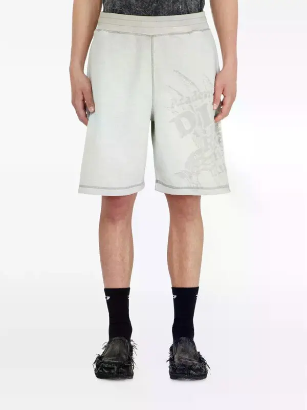 DIESEL® Dévoré Print Track Shorts - Grey