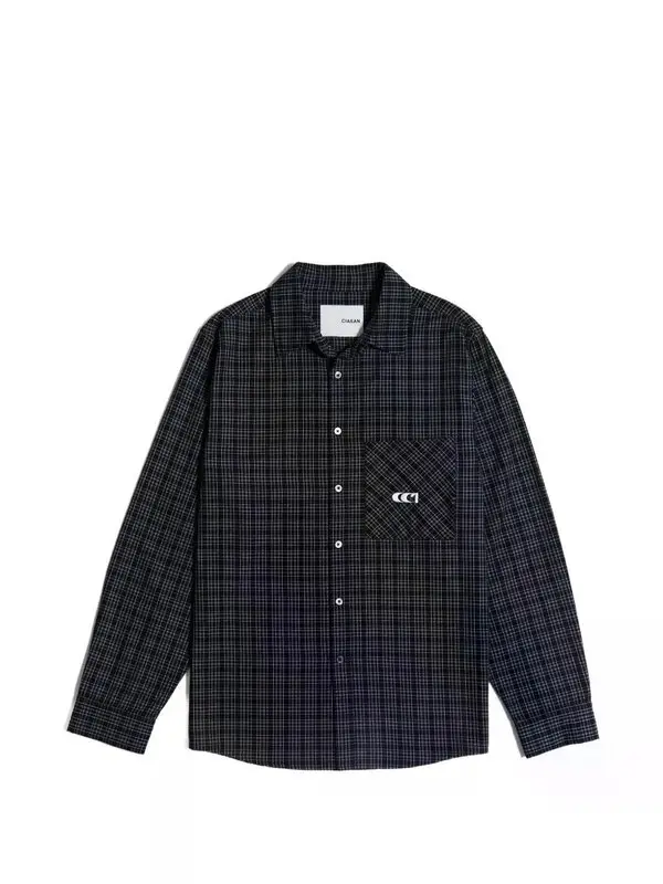 CIARAN Cc1 Grid Check Embroidered Shirt