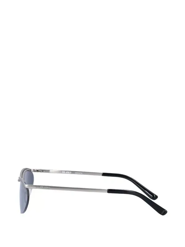 Attico Charlotte Oval-frame Sunglasses - Silver