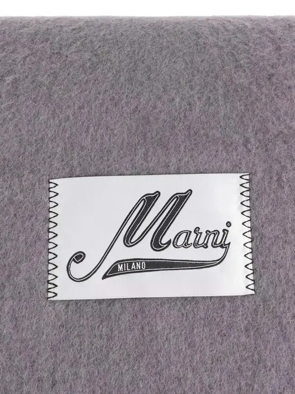 Marni Logo-patch Fringed Scarf
