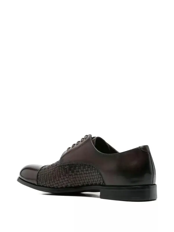 ALBERTO GOZZI Woven-panel Derby Shoes