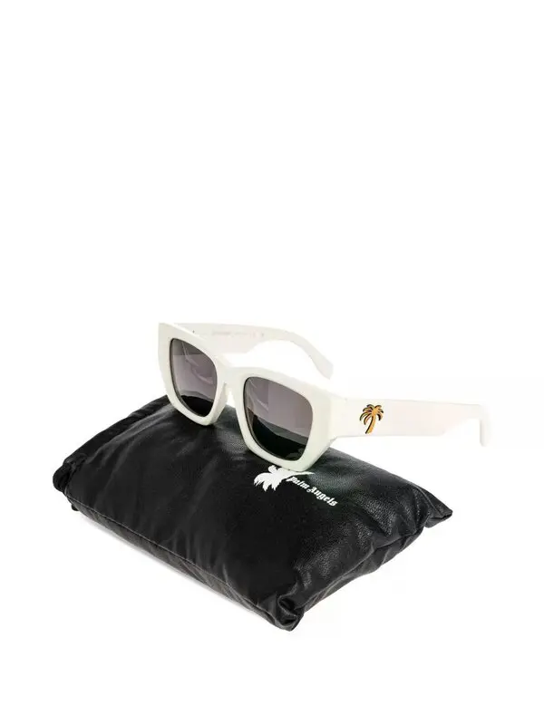 Palm Angels Cream Square Frame Sunglasses