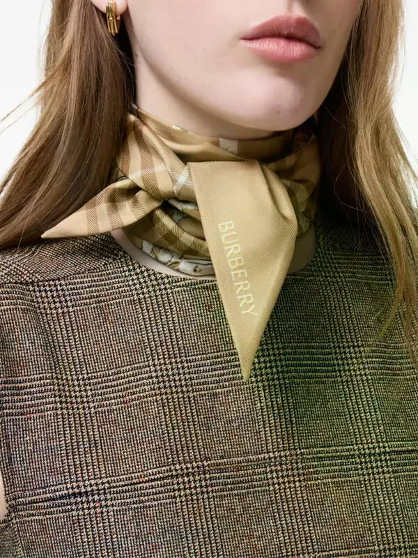 Burberry Skinny Archive Knight Silk Scarf
