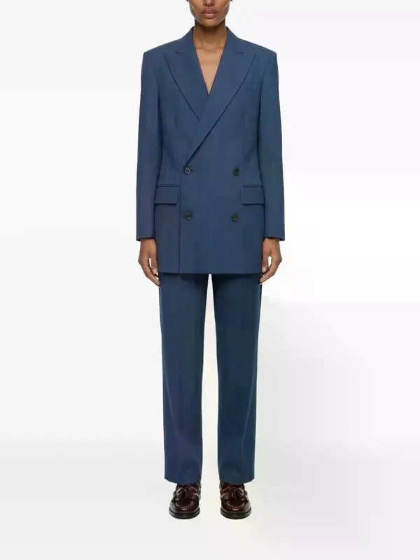 SITUATIONIST Pleated Virgin Wool Tailored Trousers