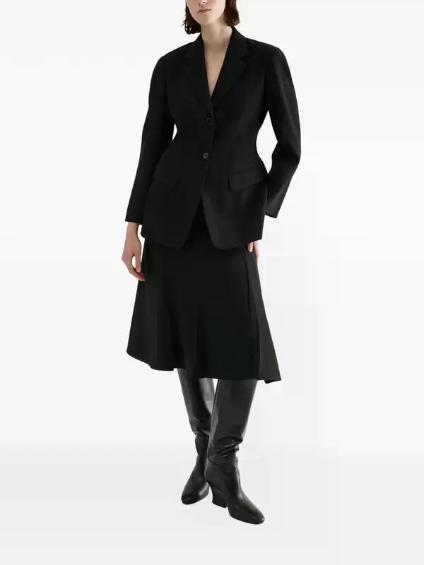JIL SANDER High-waisted A-line Midi Skirt - Black