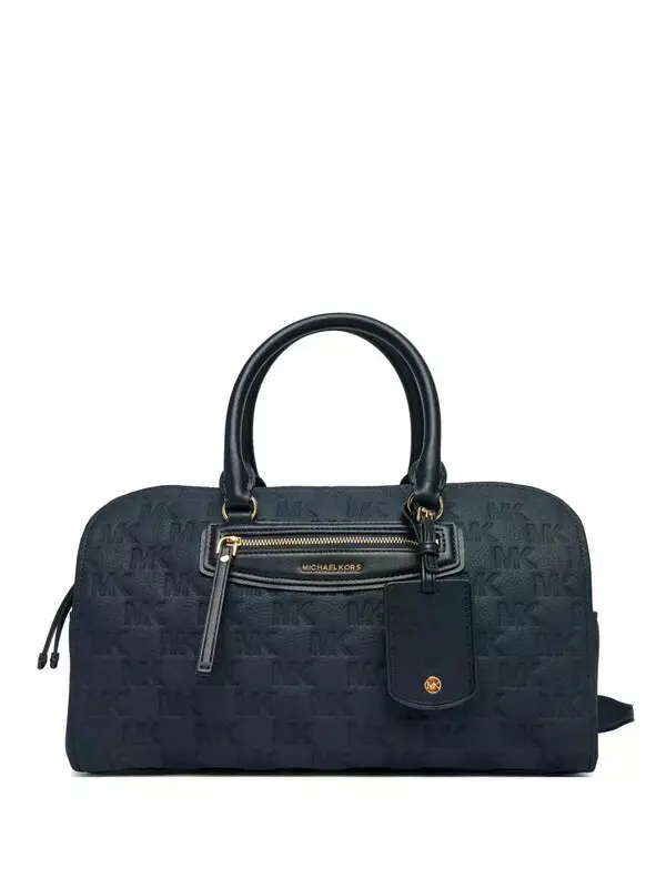 Michael Kors Medium Jet Set Travel Logo-embossed Leather Holdall - Blue