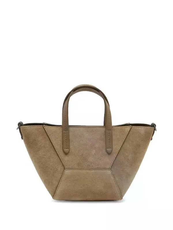 Brunello Cucinelli Suede Panelled Tote Bag