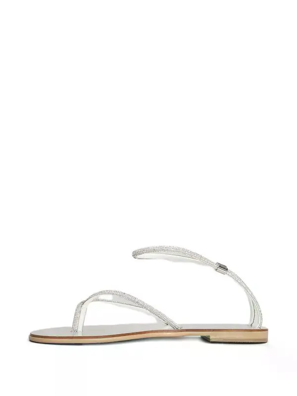 NICOLAS LAINAS Crystal-embellished Flat Sandals