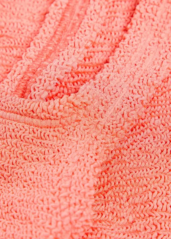 Hunza G Xandra Crinkle Bikini - Coral