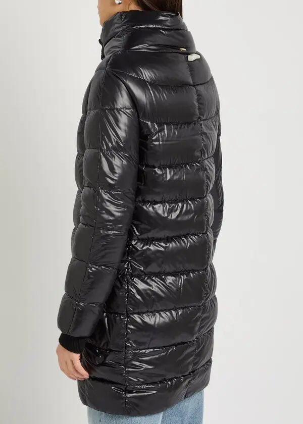 Herno Quilted Shell Coat - Black