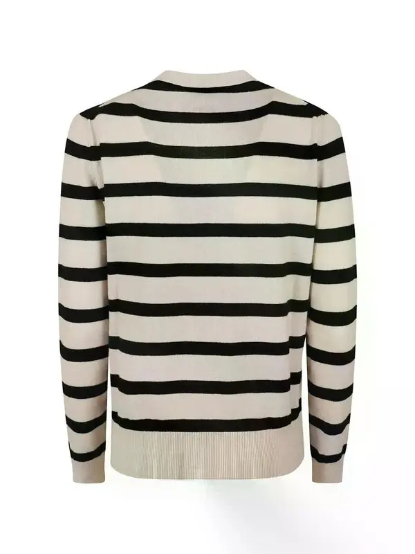 Max Mara Striped V-neck Cardigan - Neutrals