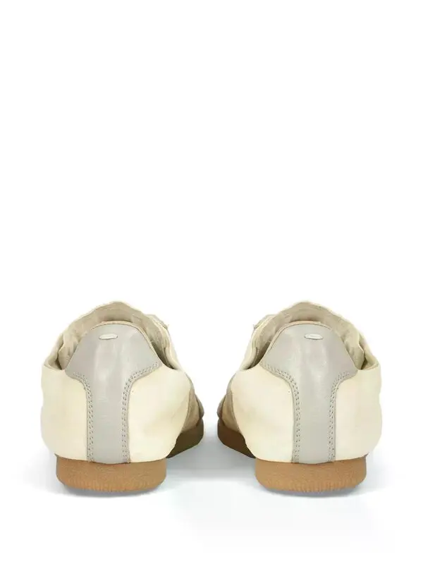 MAISON MARGIELA Replica Soft Leather And Suede Low-top Sneakers - Neutrals
