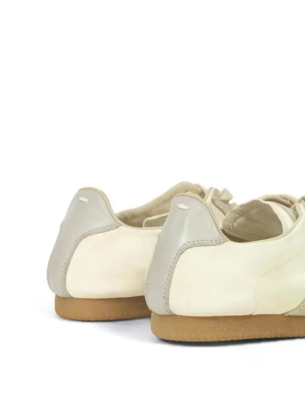 MAISON MARGIELA Replica Soft Leather And Suede Low-top Sneakers - Neutrals
