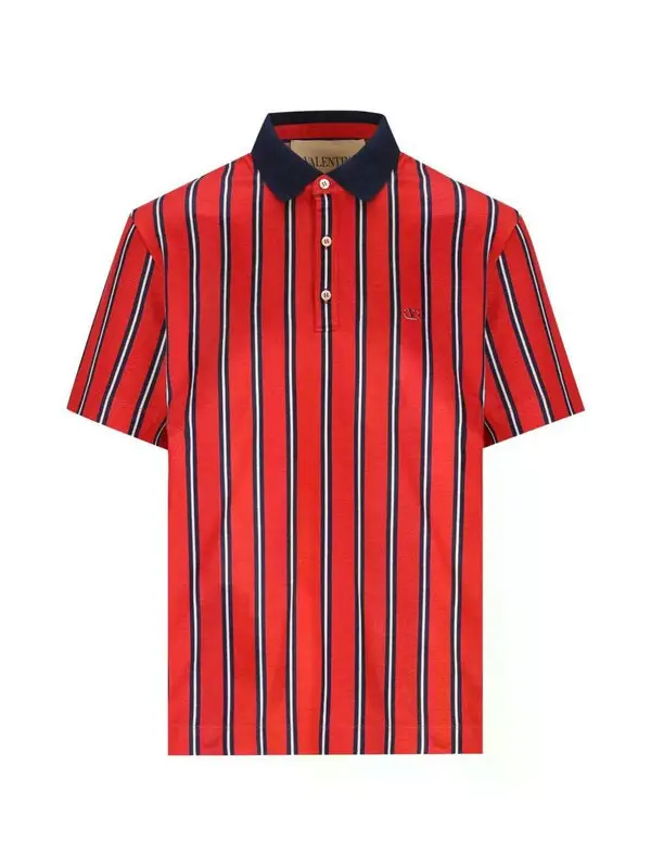 Valentino Garavani Stripe-print Polo Shirt