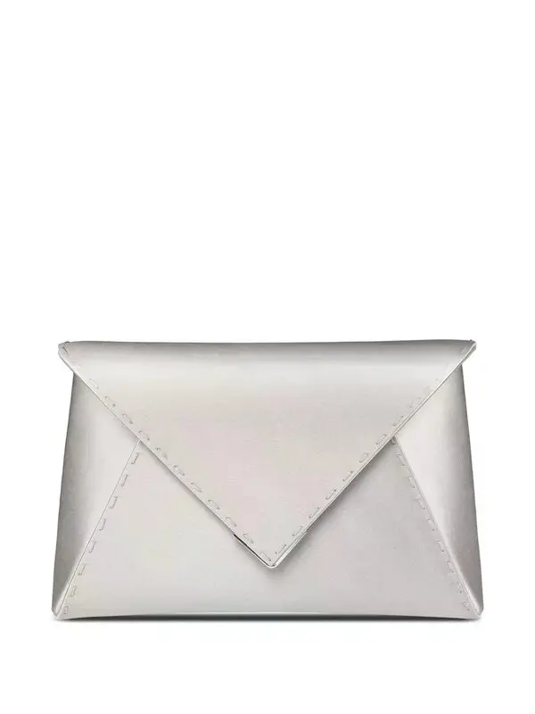 Tyler Ellis Small Lee Pouchet Clutch Bag - Silver