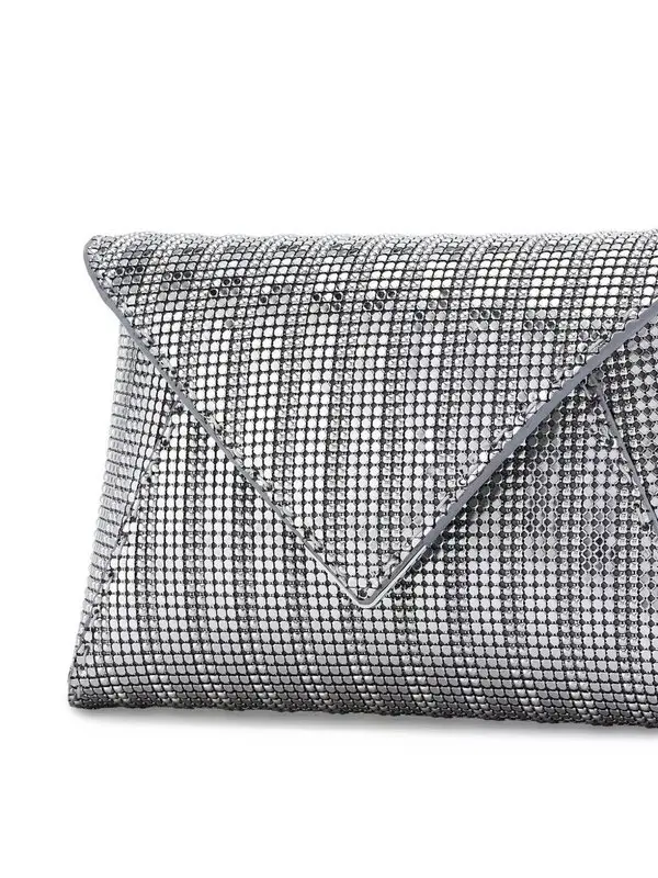 Tyler Ellis Small Lee Pouchet Chainmail Clutch Bag - Silver