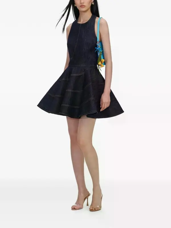 SELF-PORTRAIT Backless Halterneck Mini Dress