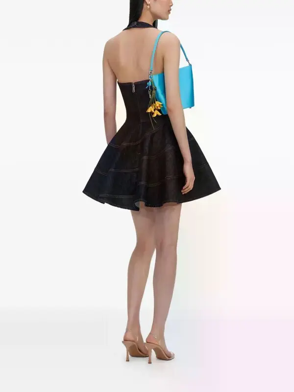 SELF-PORTRAIT Backless Halterneck Mini Dress