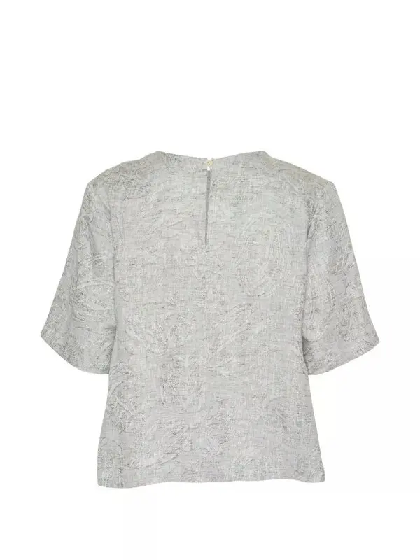 Henrik Vibskov Helmet Pattern Jacquard Blouse - Grey