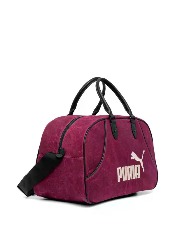 PUMA Logo Embroidered Holdall Bag - Red