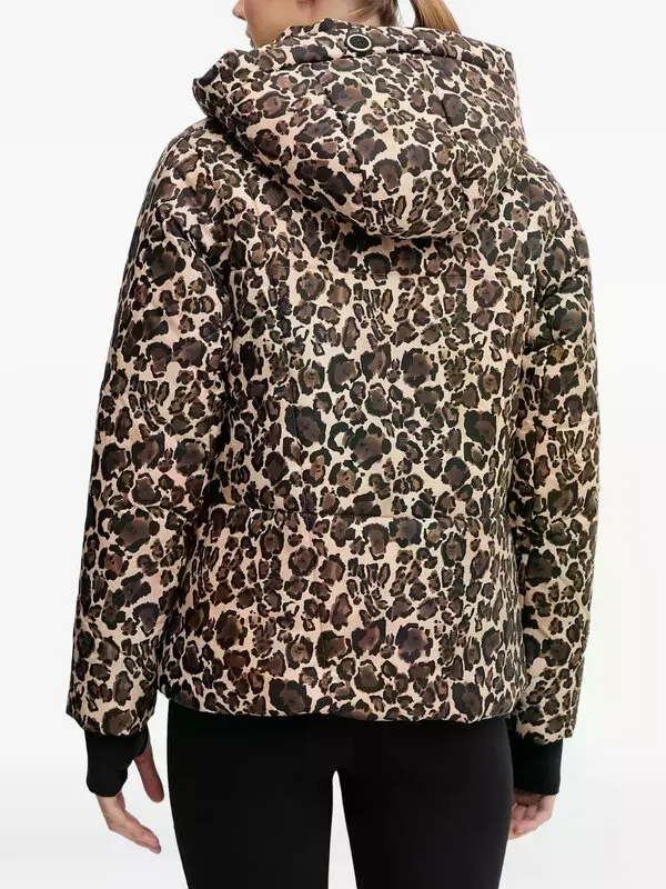 SPORTALM Leopard Print Padded Hooded Jacket