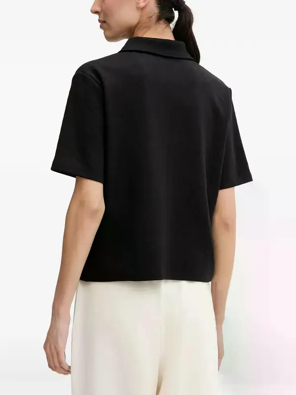 Guess Logo Patch Jacquard Polo Top