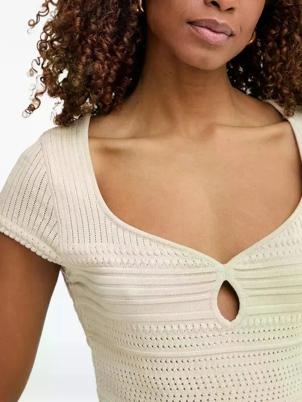 Guess Michelle Cut-out Pointelle-knit Mini Dress