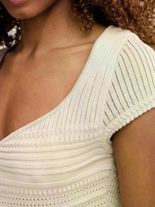 Guess Michelle Cut-out Pointelle-knit Mini Dress