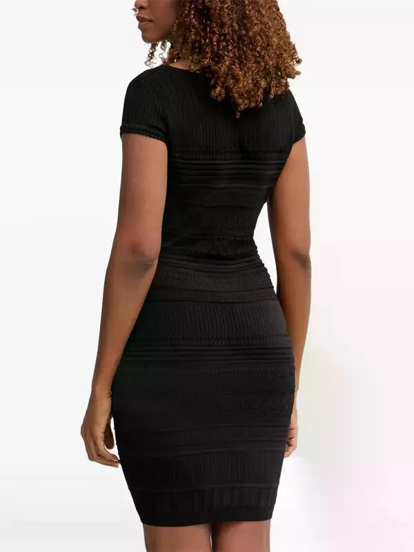 Guess Pointelle Knit Keyhole Mini Dress