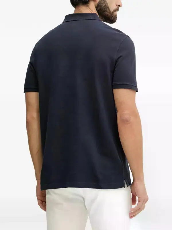 Guess Logo-embroidered Chest-pocket Polo Shirt