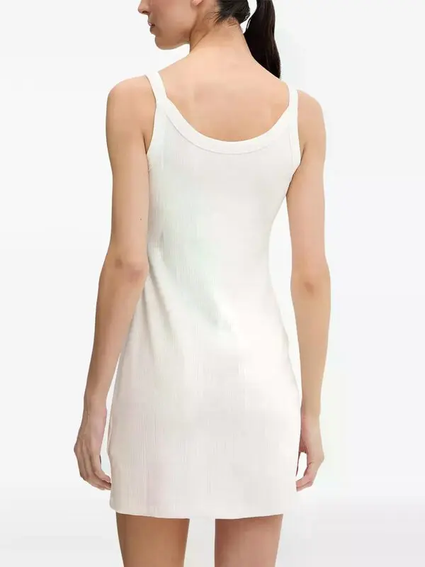Guess Stella Ribbed-knit Scoop-neck Mini Dress