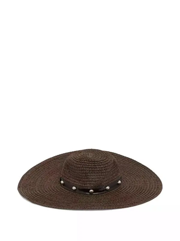 Liu Jo Studded Wide Brim Hat - Brown