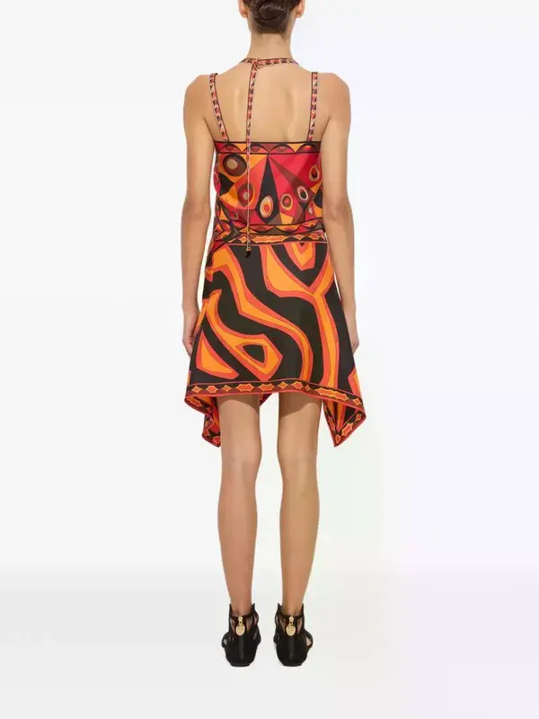 Emilio Pucci Silk Scarf Top With Occhi Print