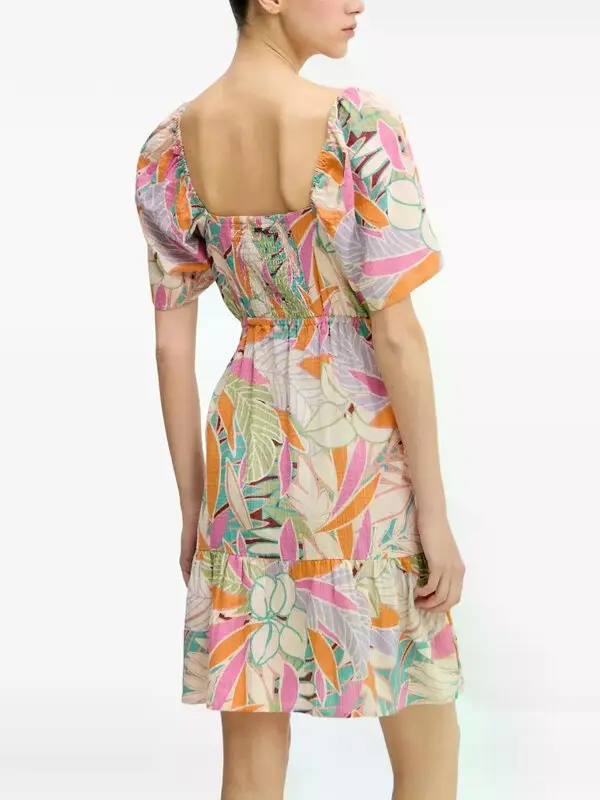 Rip Curl Cala Vadella Floral Print Mini Dress - Neutrals