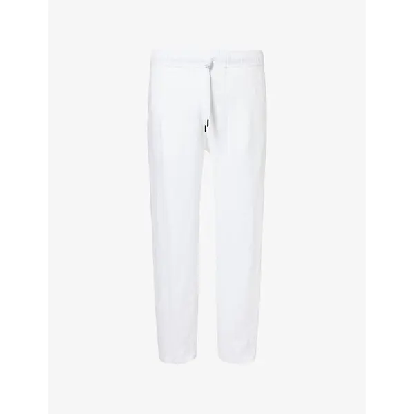 Derek Rose Vienna Drawstring Linen Trousers - White