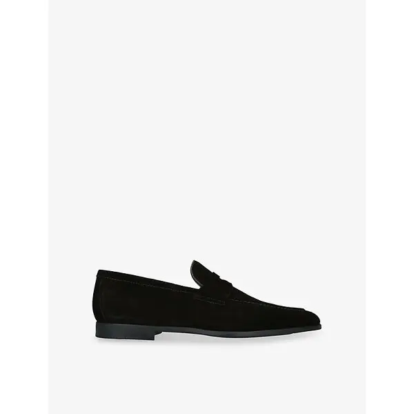 Magnanni Diezma Suede Penny Loafers - Black