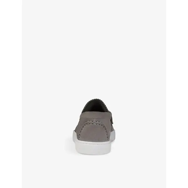 CHRISTIAN LOUBOUTIN The Harold I Flat Suede Loafers - Phantom Grey
